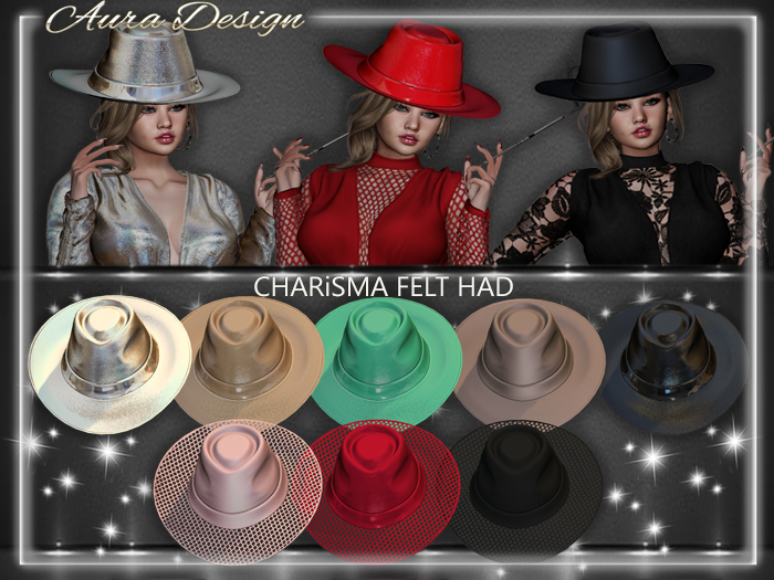 Second Life Marketplace - [Aura Design] Charisma Felt Had/FATPACK