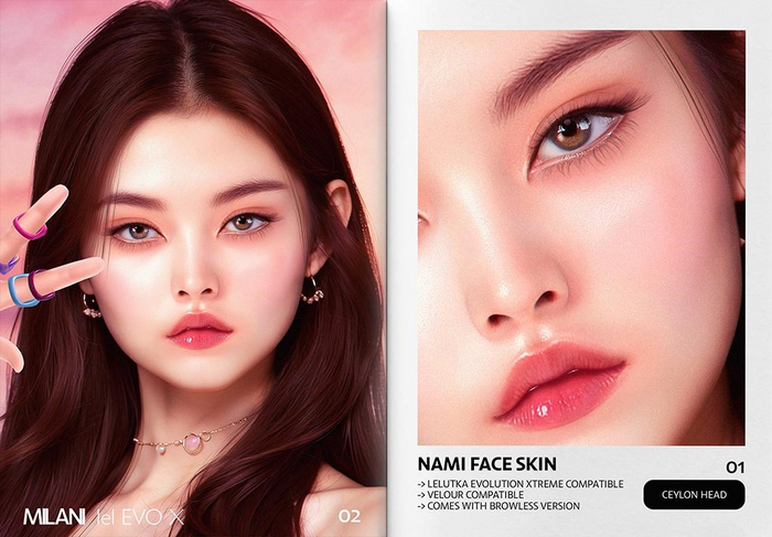 Second Life Marketplace - MILANI - "NAMI" FACE SKIN / ICY