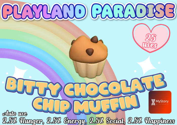 Second Life Marketplace - MyStory Bitty Chocolate Chip Muffin