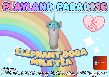 Second Life Marketplace - MyStory Bitty Elephant Boba Milk Tea