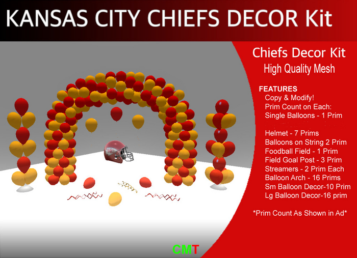 Second Life Marketplace - Kansas City Chiefs Decor Kit v2