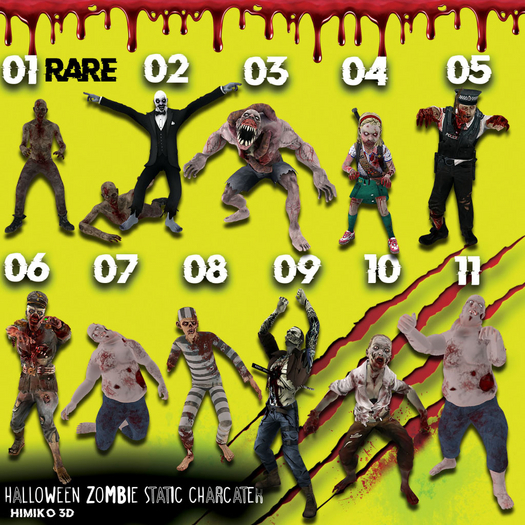 Second Life Marketplace - 04-Himiko 3D Zombie Girl_scout_static (Himiko ...