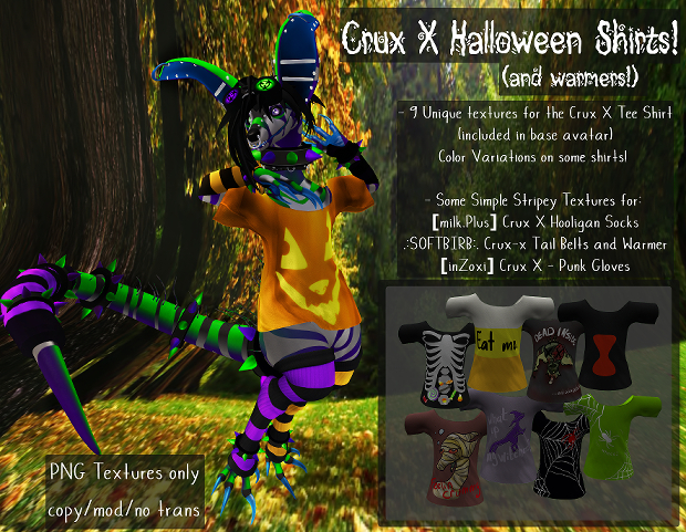 Second Life Marketplace - Crux X Halloween Shirts and Warmers