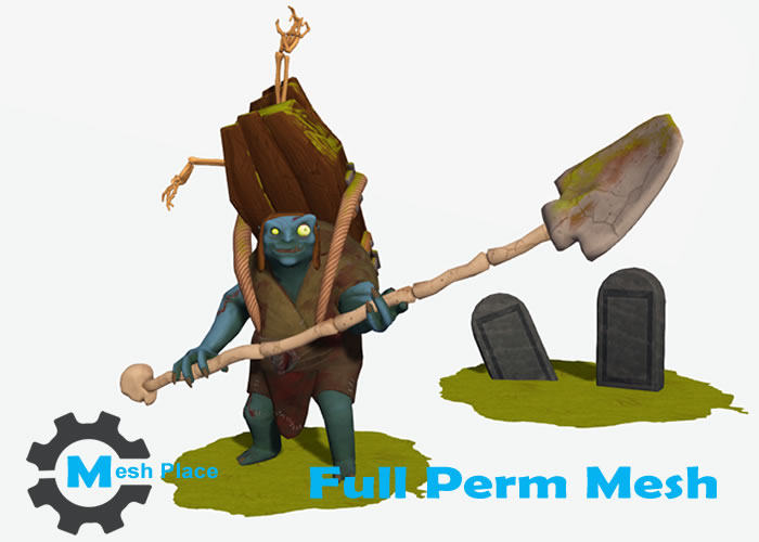 Second Life Marketplace - Mesh Place - Halloween Grave Digger with ...