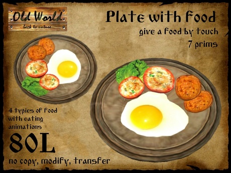 Second Life Marketplace - Scrambled eggs with tomatoes and lettuce ...