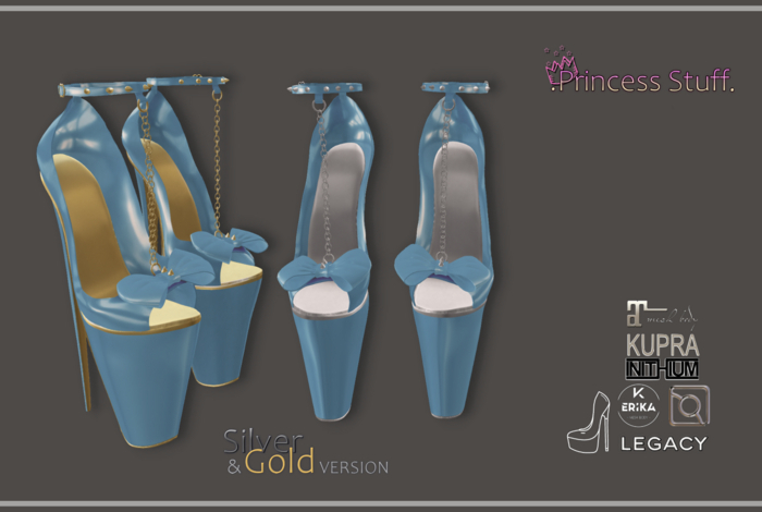Second Life Marketplace - .Princess Stuff. [Dark Angel Heels] *Sky*