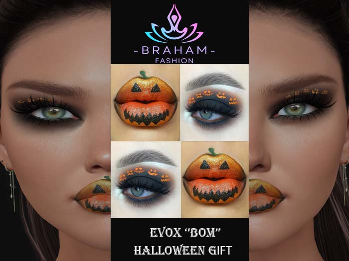 Second Life Marketplace - ''Braham Fashion'' EvoX Bom Makeup Halloween Gift