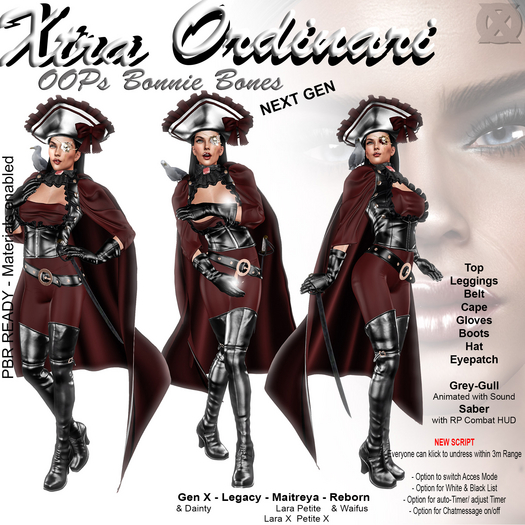 Second Life Marketplace - *XO* OOPS undress Bonnie Bones NEXT GEN ...