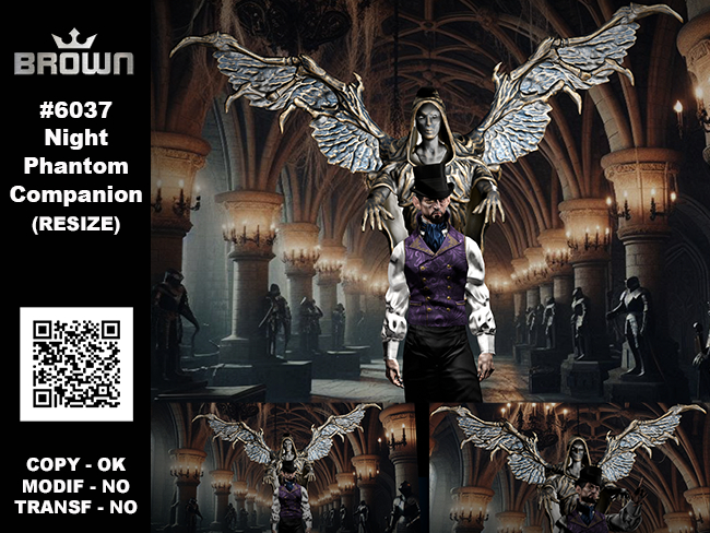 Second Life Marketplace - 6037 Night Phantom Companion (RESIZE) Halloween