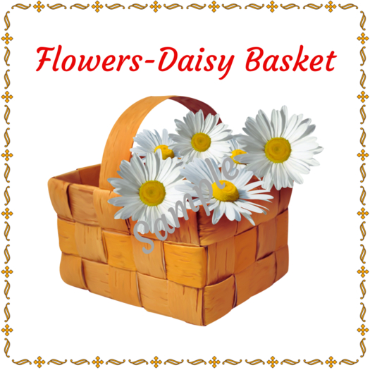 Second Life Marketplace - DFS Flowers - Daisy Basket - Texture