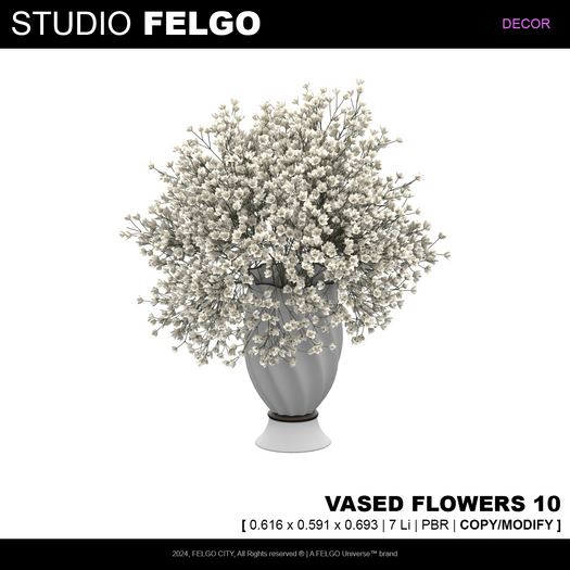Second Life Marketplace - Studio FELGO // Vased Flower 10