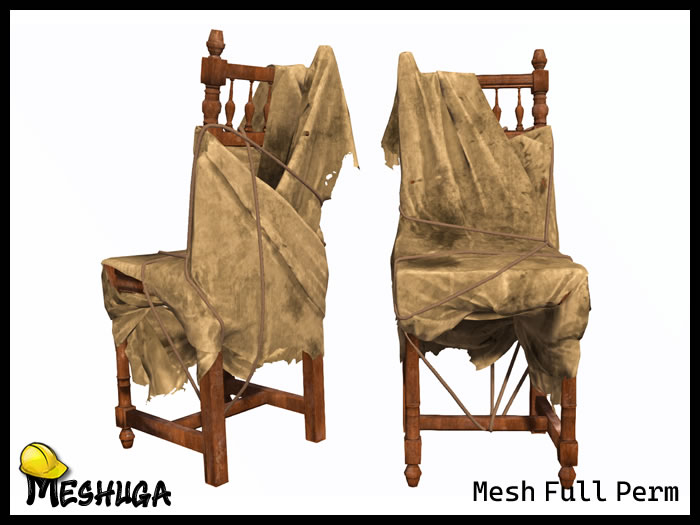 Second Life Marketplace - Meshuga Haunted House - Covered Chair FULL ...