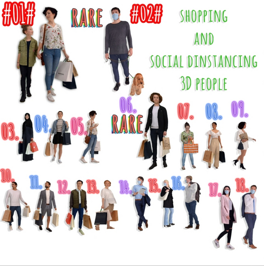 Second Life Marketplace - 15-YO_V.social-distancing_WOMAN 02 (Himiko 3D ...