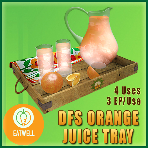 Second Life Marketplace - DFS Orange Juice Tray (Actual Item)