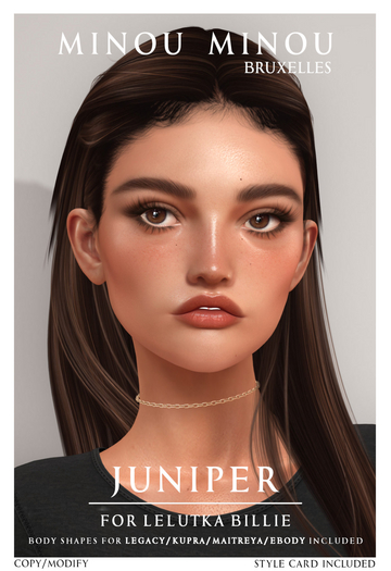 Second Life Marketplace - .minou minou. Juniper shape for Lelutka Billie