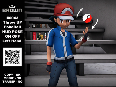 Second Life Marketplace - 6043 Throw UP PokeBall - HUD POSE ON OFF ...