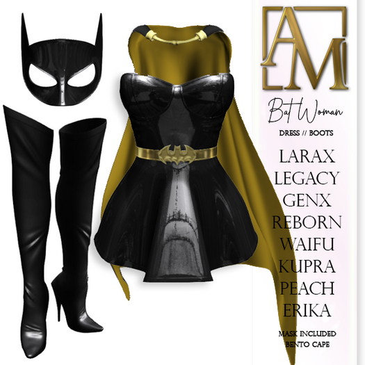 Second Life Marketplace - .: AlmaMiranda :. The Bat Woman Halloween ...