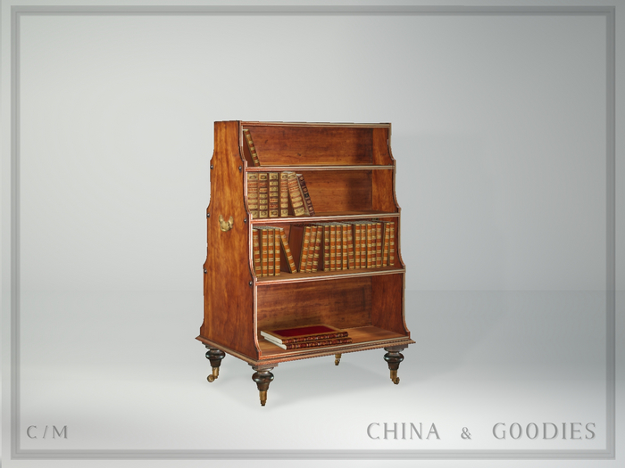 Second Life Marketplace - George III Double sided Bookcase -C&G-