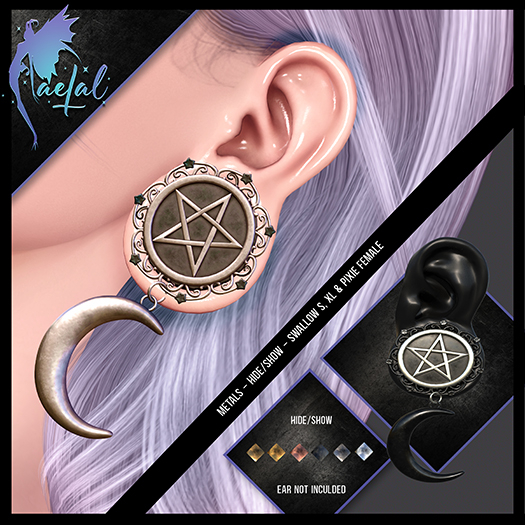 Second Life Marketplace - FaeTal - Ear 91V1 - Swallow S, XL & Pixie ...