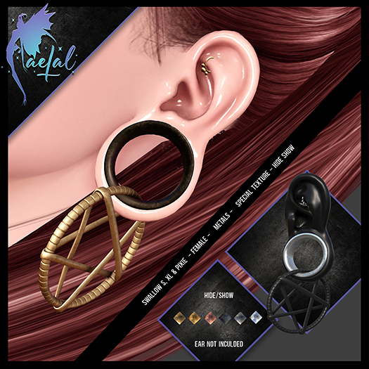 Second Life Marketplace - FaeTal - Ear 92V2 - Swallow S, XL & Pixie Female