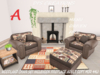 Second Life Marketplace - WOODLAND CHAIR SET INGLENOOK FIREPLACE ADULT