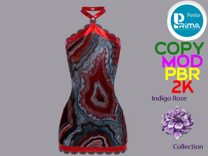 Second Life Marketplace - LBD-Cross-Halter-Ruby Agate-MOD
