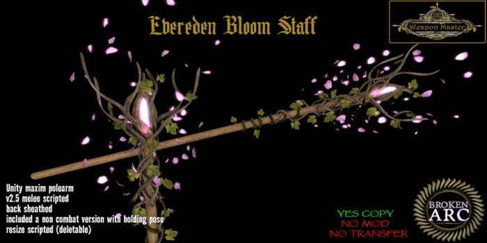Second Life Marketplace - EverEden Bloom Staff - Unity Maxim polearm ...