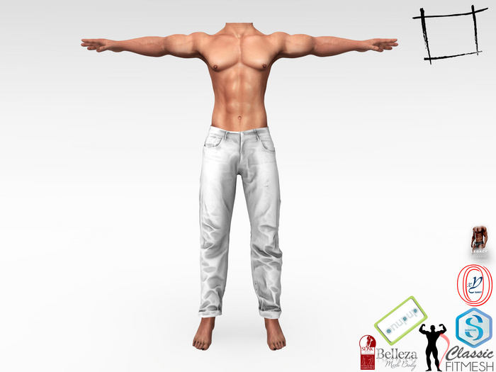Second Life Marketplace - Full Perm Men's Low Rise Denims Pants Jeans ...
