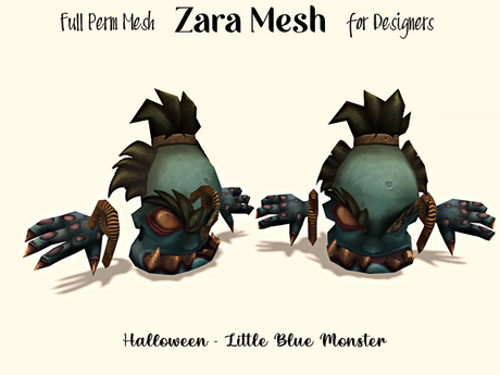 Second Life Marketplace - ZM - Halloween - Little Blue Monster FULL ...
