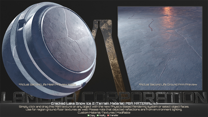 Second Life Marketplace - [LC] Cracked Lake Snowy Ice 2 (Terrain ...