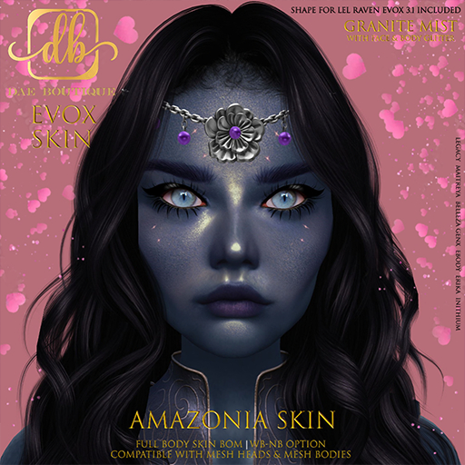 Second Life Marketplace - AMAZONIA SKIN EVOX GRANITE MIST Glitter