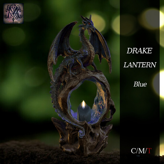 Second Life Marketplace - MW Pixel Dust Drake Dragon Lantern Blue
