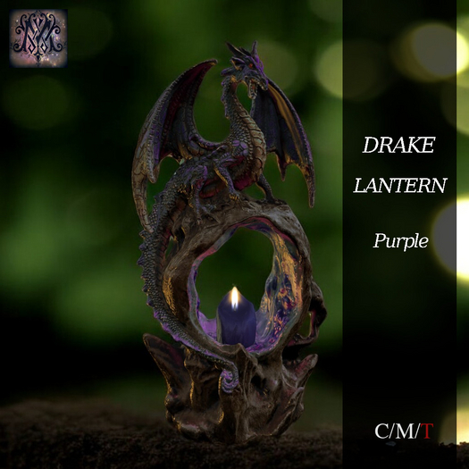 Second Life Marketplace - MW Pixel Dust Drake Dragon Lantern Purple
