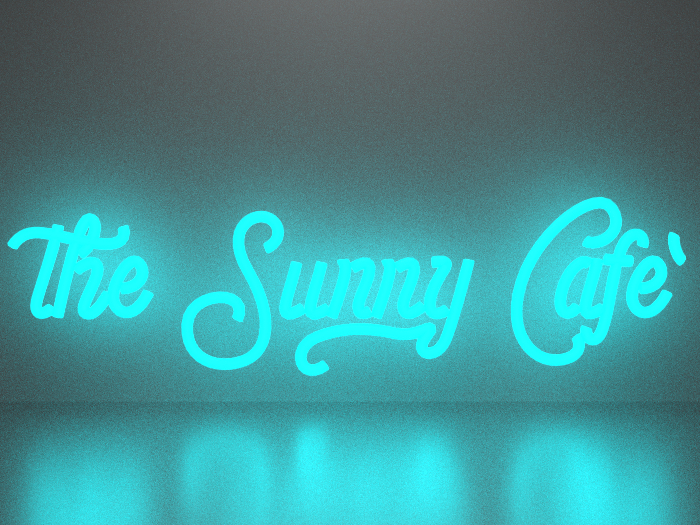 Second Life Marketplace - The Sunny Cafe neon sign Full Permission