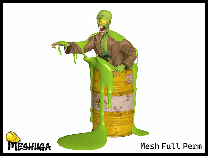 Second Life Marketplace - Meshuga Toxic Ted Halloween Zombie Character ...
