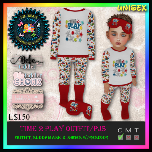 Second Life Marketplace - *LBD* TIme 2 Play Pjs - TD/BeBe/Chonk