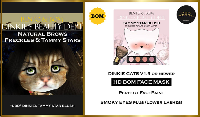 Second Life Marketplace - *DBD* DINKIES TAMMY HD BOM STARS BLUSH* Fatpack
