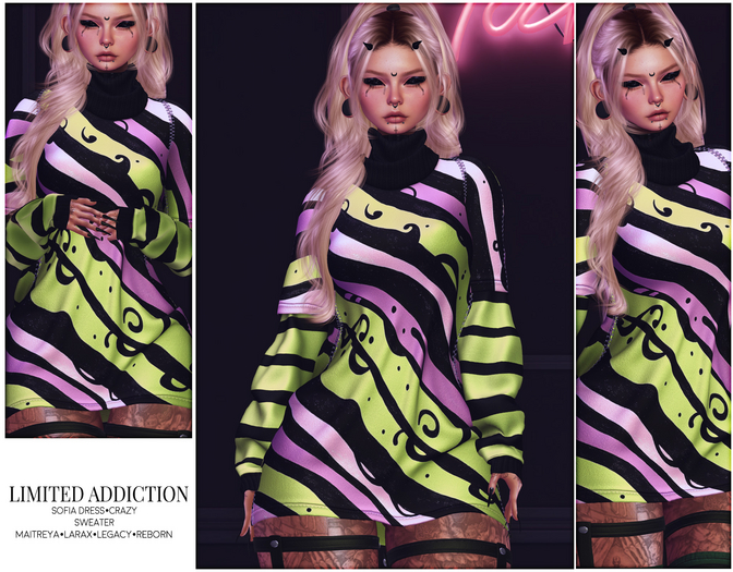 Second Life Marketplace - Limited Addiction - Sofia Dress - Crazy