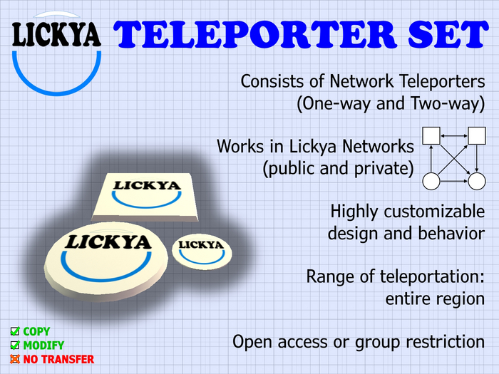 Second Life Marketplace - (Lickya) Teleporter Set