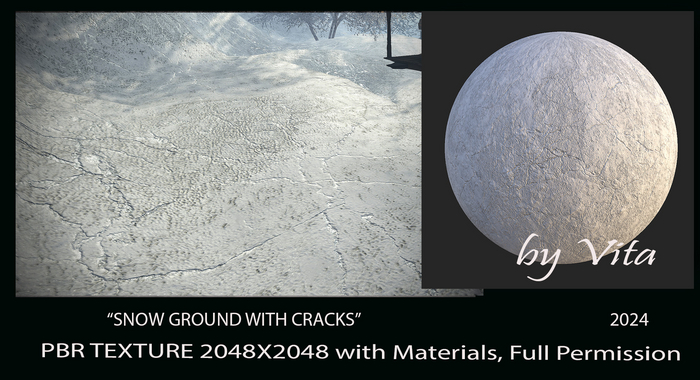 Second Life Marketplace - Vita's 3D Textures -PBR Snow with Cracks ...