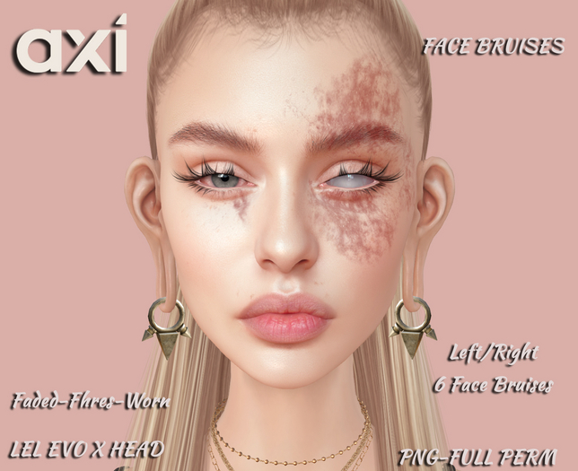 Second Life Marketplace - AXI-Face Bruises Pack LEL EVO X-PNG-FULLPERM