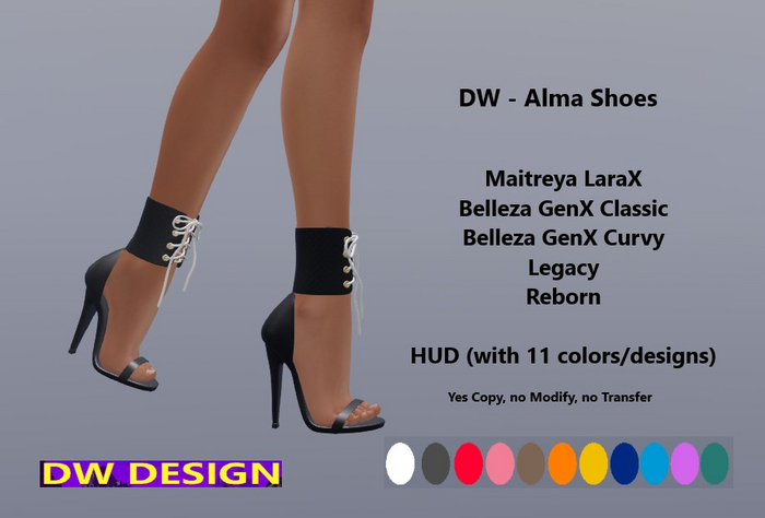 Second Life Marketplace - DEMO DW - Alma Shoes