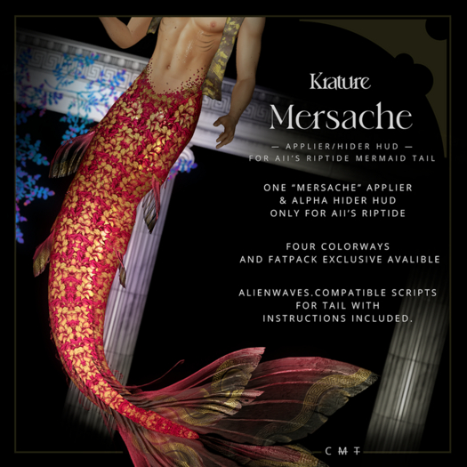 Second Life Marketplace - ((Krature)) - Mersache - Mermaid Tail Riptide ...