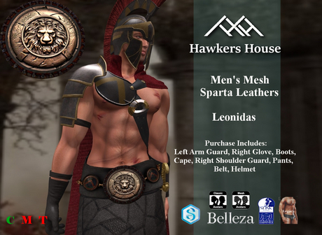 Second Life Marketplace - *HH* Men's Mesh Sparta Leathers Leonidas