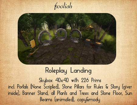 Second Life Marketplace - foolish - Roleplay Landing Box