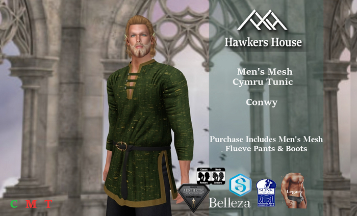 Second Life Marketplace - *HH* Men's Mesh Cymru Tunic Conwy