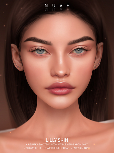 Second Life Marketplace - Nuve. Lilly Fantasy skin DEMO - Lelutka Evo X
