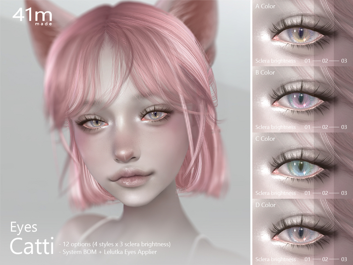 Second Life Marketplace - 41m / Eyes Catti: 12 Colors