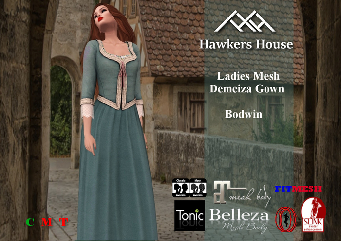 Second Life Marketplace - *HH* Ladies Mesh Demeiza Gown Bodwin