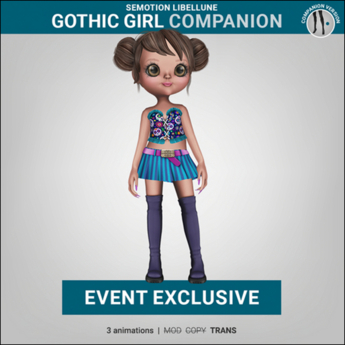 Second Life Marketplace - SEmotion Libellune Gothic Girl Companion ...